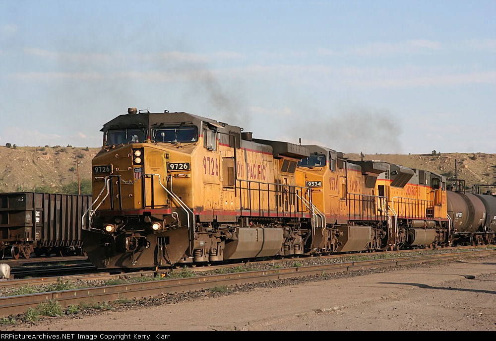 UP 9726 departing Helper for the climb up Soldier Summit